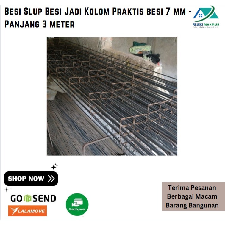 Jual Besi Slup Besi Jadi Kolom Praktis besi 7 mm - Panjang 3 meter ...