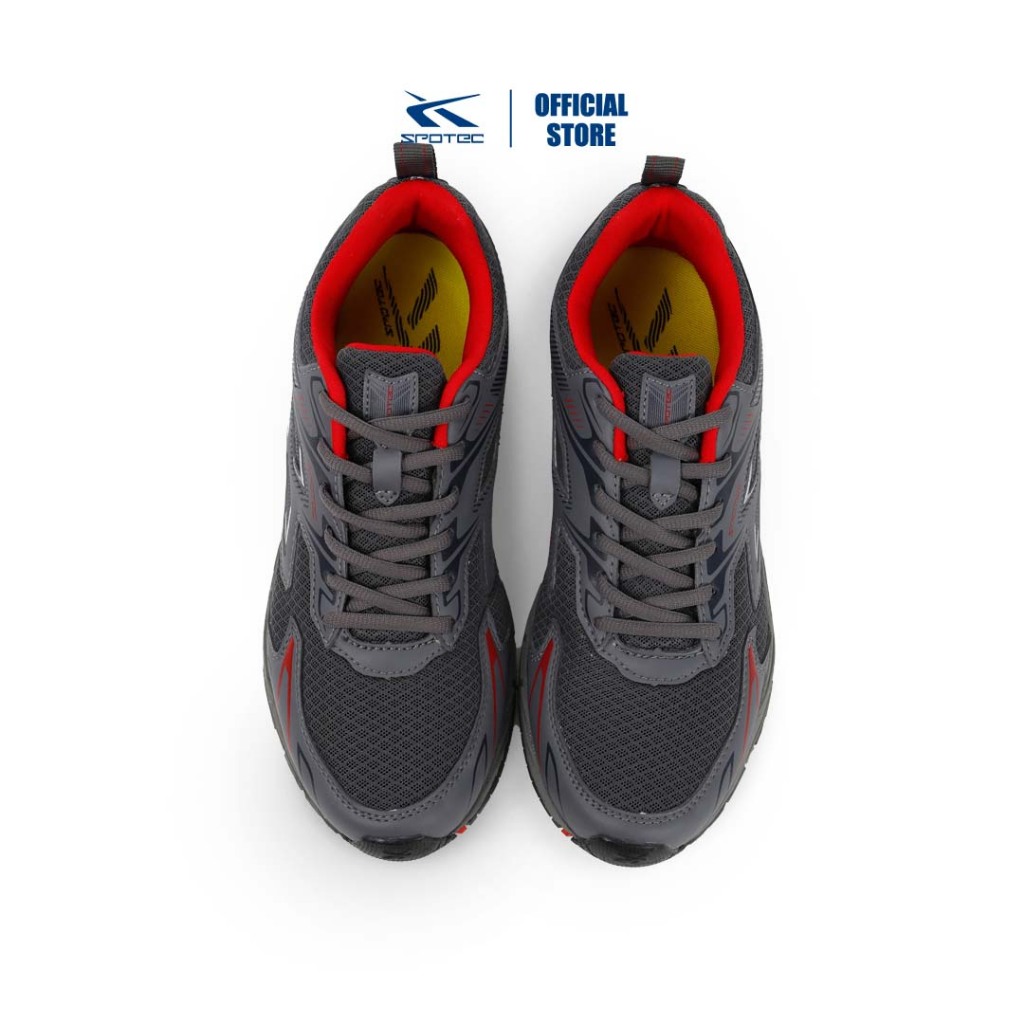 Jual Spotec Running Venture Sepatu Lari Pria Wanita - Abu Merah ...