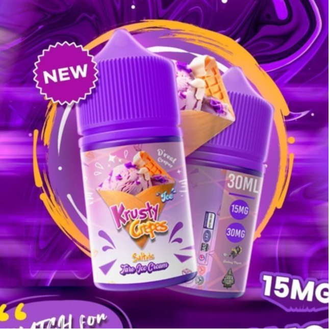 Jual Krusty Crepes Pods Friendly 30Ml V6 Taro Ice Cream 15Mg Creamy ...