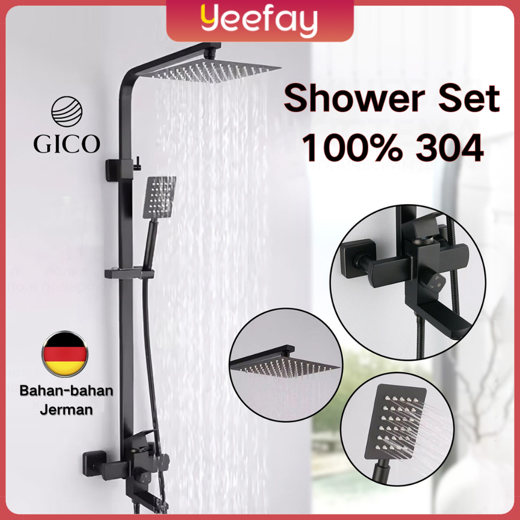 Jual ⚡Garansi 3 tahun⚡Shower Kamar Mandi Full Set 304 Stainless Steel ...