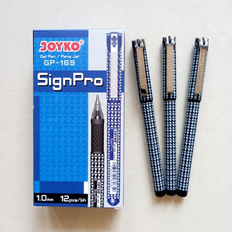 Jual [ PACK ISI 12 MURAH ] Pulpen Gel Pen Pena Jel 1.0 mm Joyko GP-169 ...