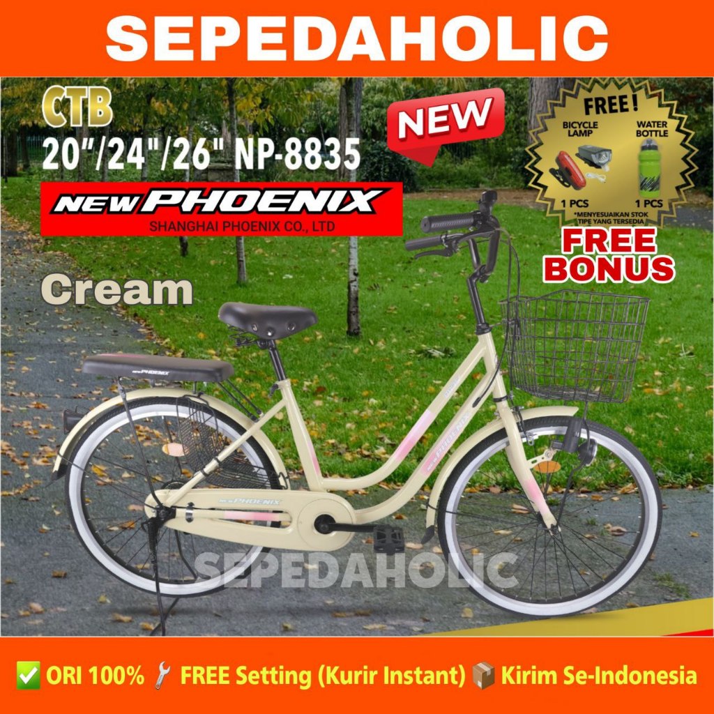 Jual Sepeda City Bike PHOENIX NP 8835 Ukuran 20 24 26 Inch Keranjang ...