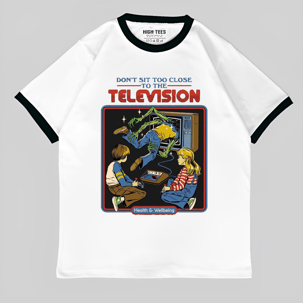 Jual HIGH TEES Kaos Ringer Tee TELEVISION Tshirt Movies | Shopee Indonesia