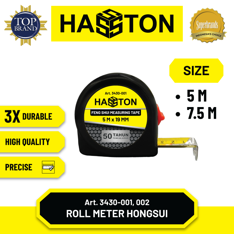 Jual Hasston Roll Meter Houngsui / Feng Shui Measuring Tape (3430 ...