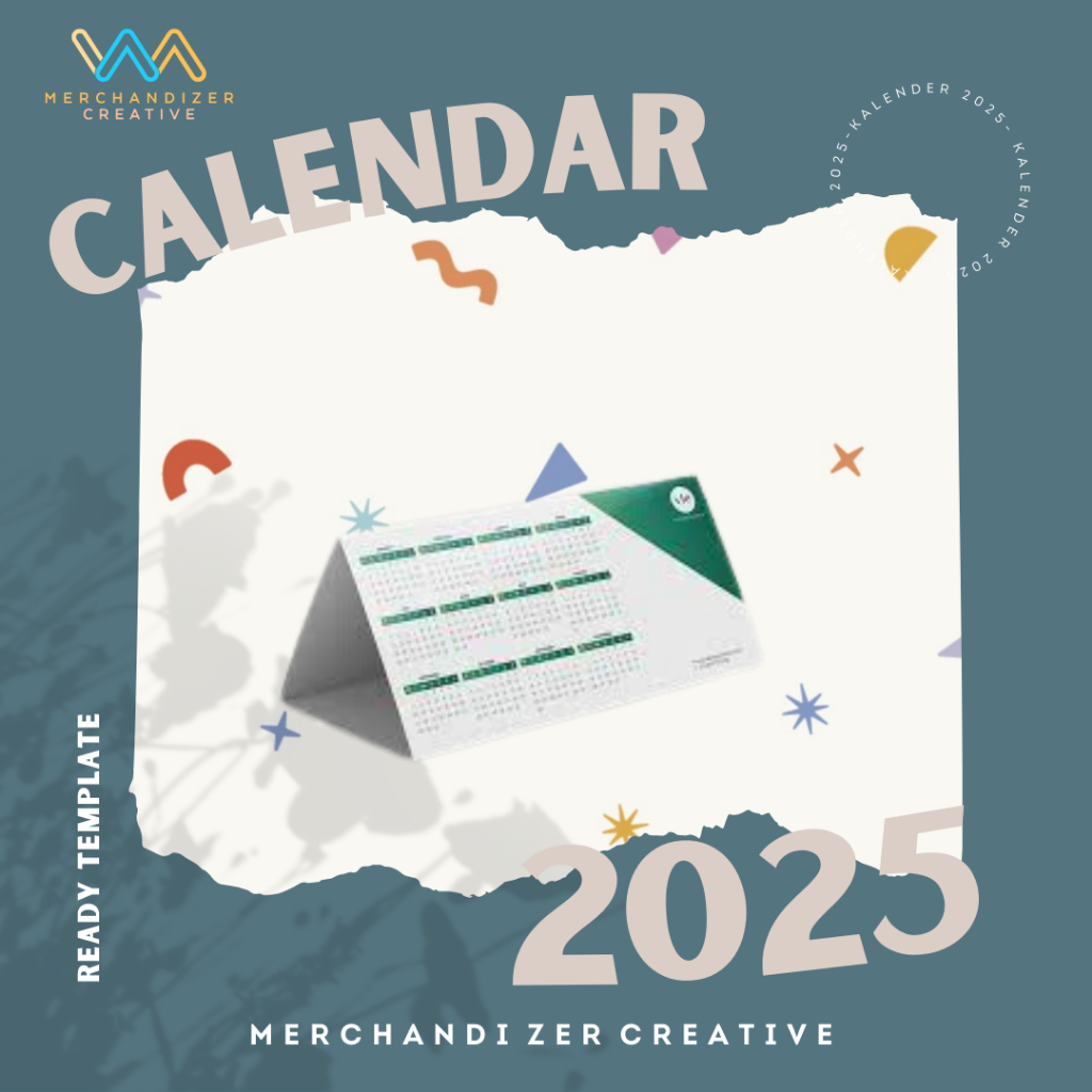 Jual TENT Calendar / Kalender Tent Meja TERBARU 2025- Tekuk Laminasi ...