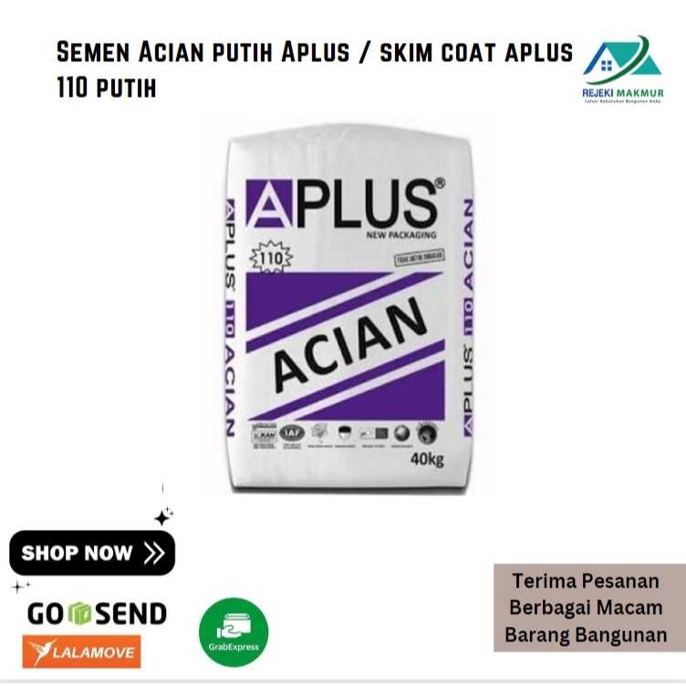 Jual Semen Acian putih Aplus / skim coat aplus 110 putih | Shopee Indonesia