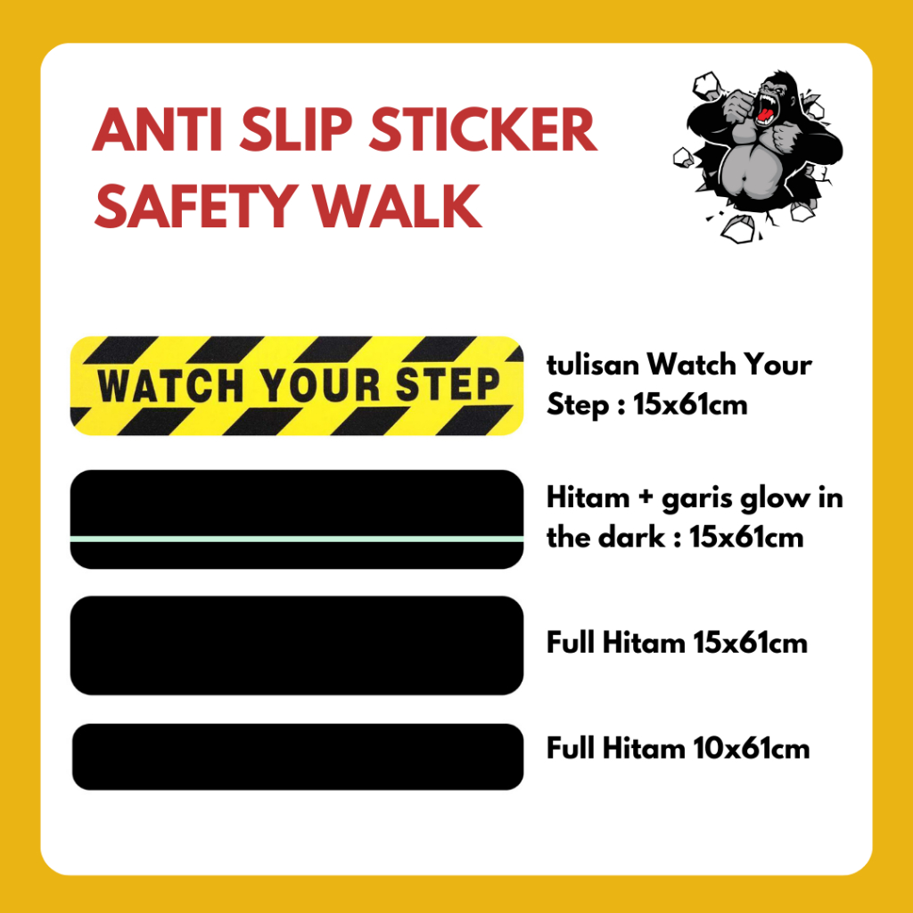 Jual Anti-slip Sticker Abrasive Tape Safety Walk untuk Anak tangga ...