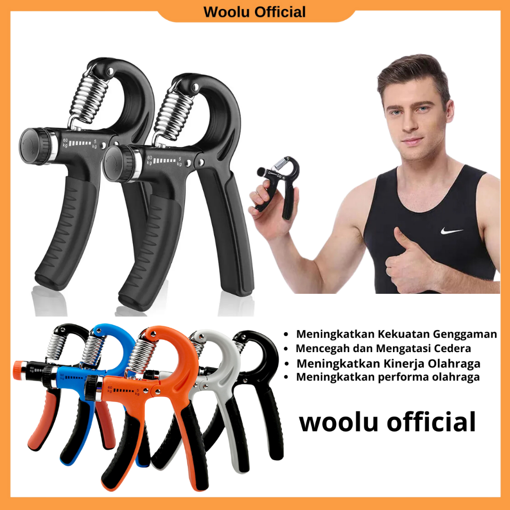 Jual Hand Grip Adjustable Olahraga Tangan 5 - 60 kg Alat bantu fitness ...
