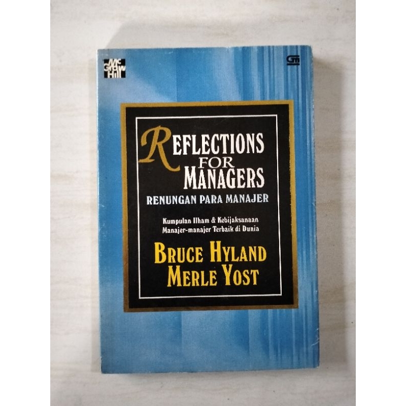 Jual BUKU REFLECTIONS FOR MANAGERS : RENUNGAN PARA MANAJER - BRUCE ...