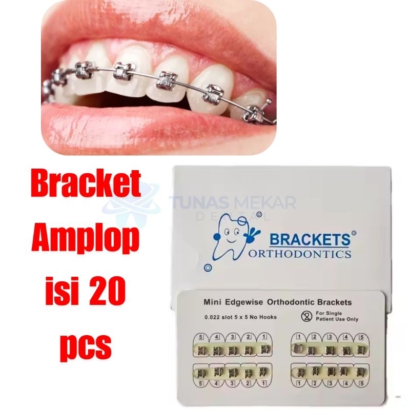 Jual Bracket Behel Amplop Metal Set Isi 20 Atas Bawah | Shopee Indonesia
