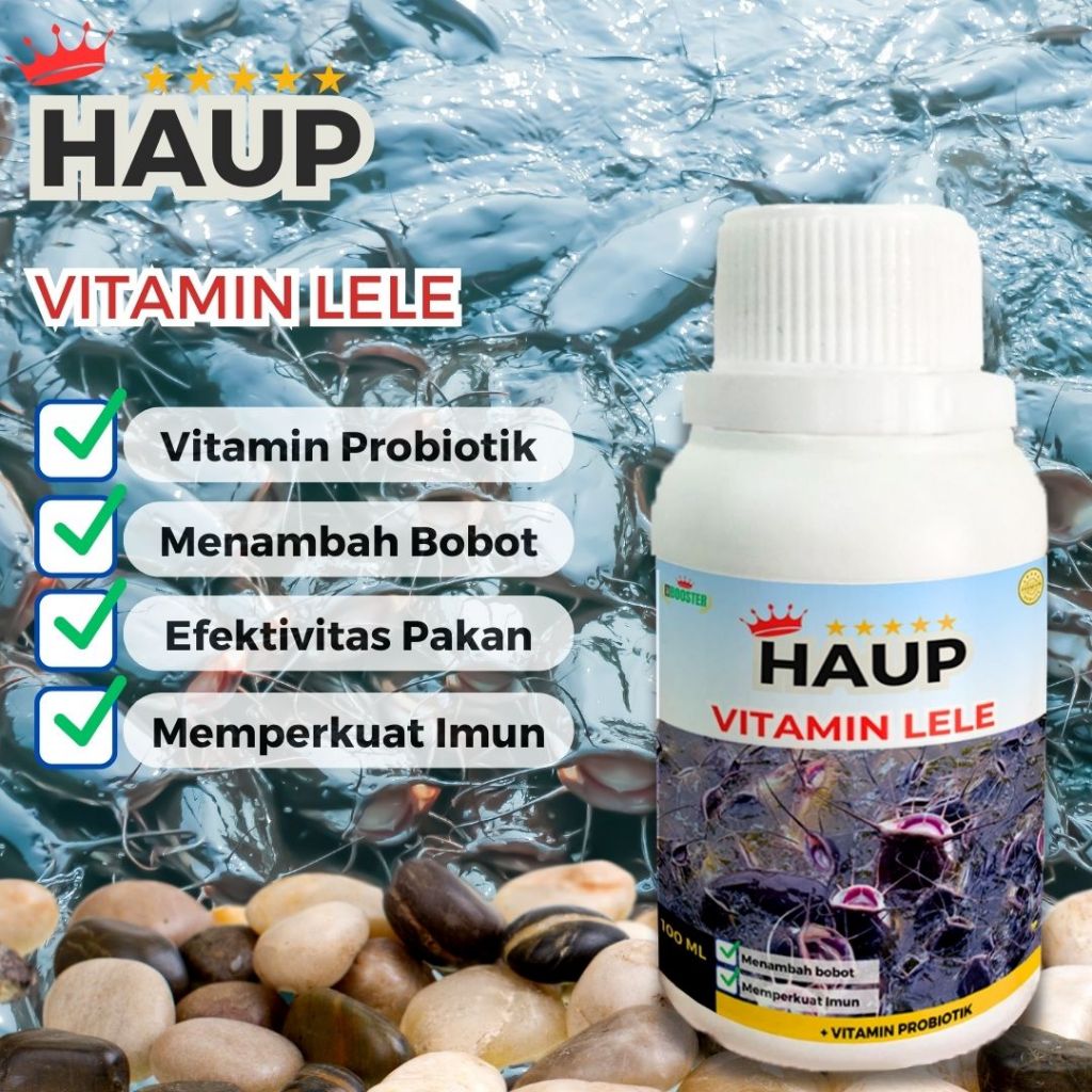 Jual Haup Vitamin pakan ikan lele / Vitamin Probiotik lele 100 ml Pakan minimal hasil maksimal ...
