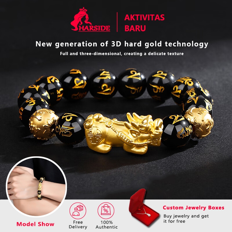 Jual Harside Jewelry Gelang Aesthetic Budha Manik Simbul Keberuntungan ...