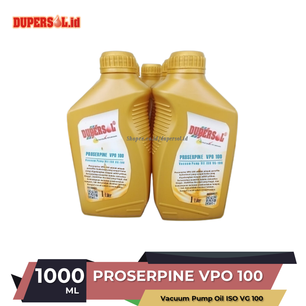 Jual DUPERSOL VACUUM PUMP OIL 100 / VPO 100 / Oli Pompa Vakum Iso VG ...