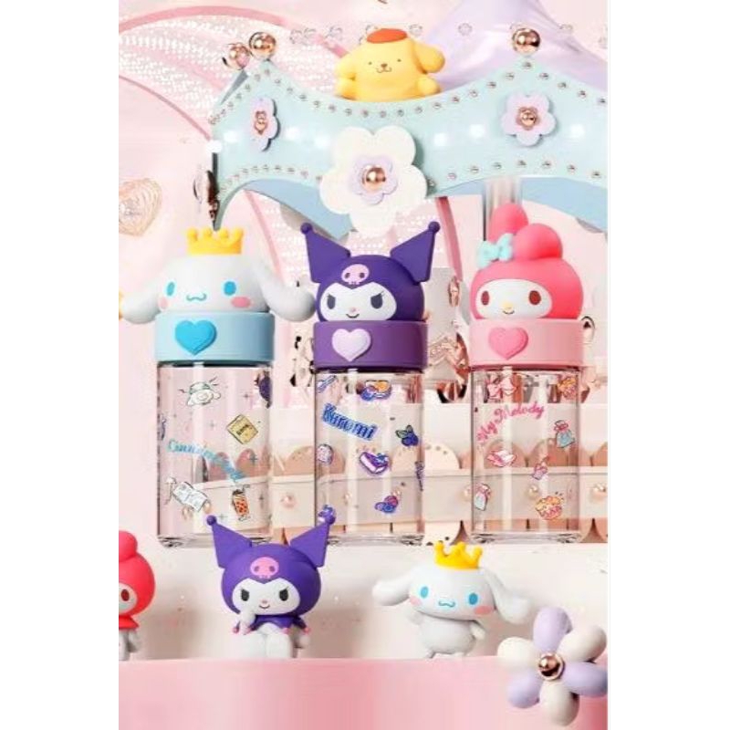 Jual Botol Air Minum Sanrio Head Kapasitas 500 ml Bahan Plastik / Botol ...