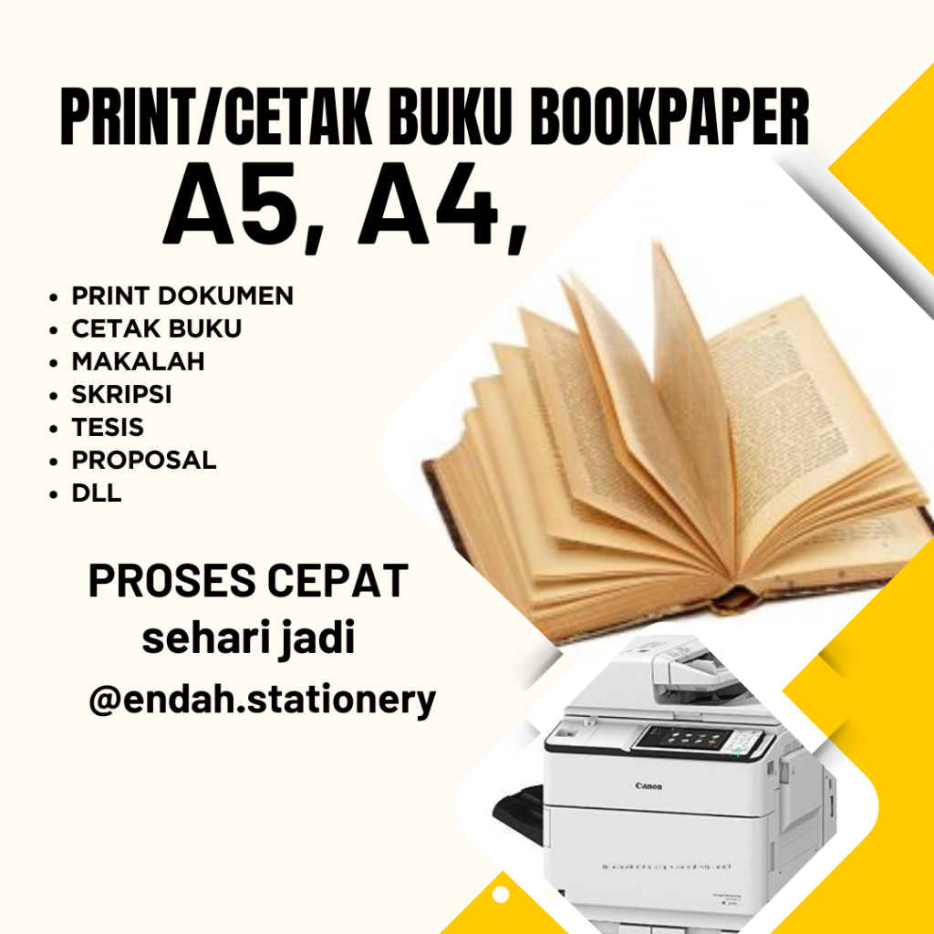 Jual Cetak Buku Kertas Bookpaper A5 | Shopee Indonesia