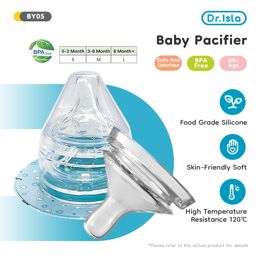 Jual Dr.isla Dot Bayi 2PCS Bayi Baru Lahir Soft Teat For Natural Wide ...