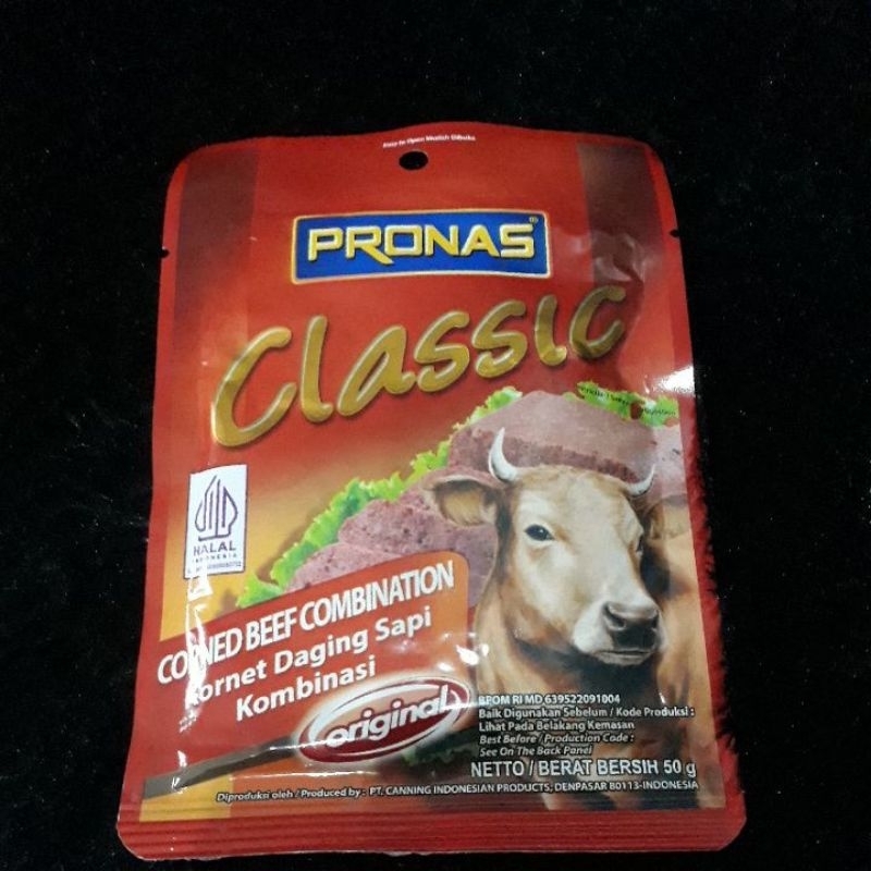 Jual Pronas classic corned bred combination 50gr kornet daging sapi ...