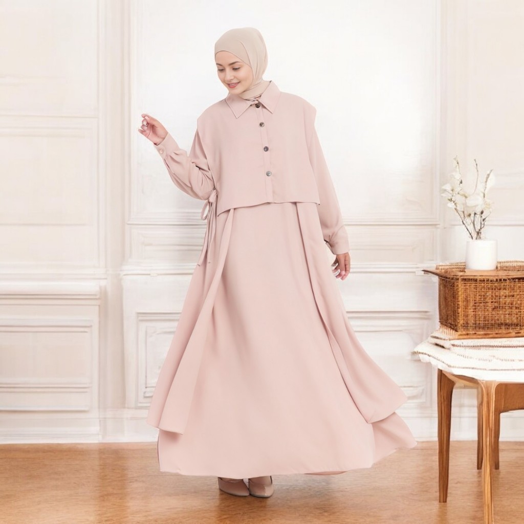 Jual Asmarandana Set Baju Gamis Muslim Wanita Size S M L XL Setelan ...