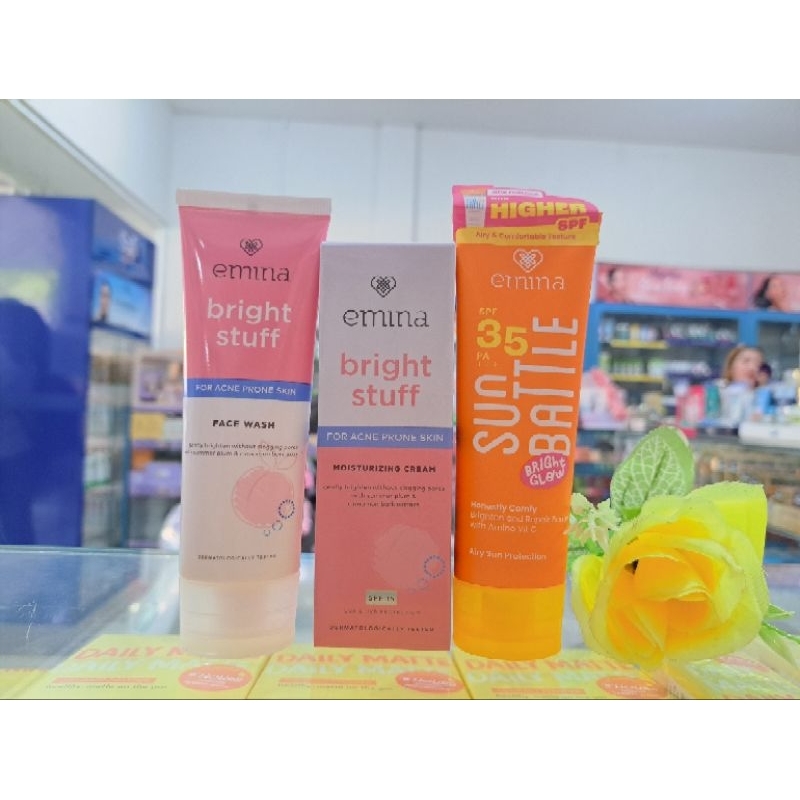Jual Paket Emina Multipack Paket isi 3 For Acne Prone Skin+Perlindungan ...