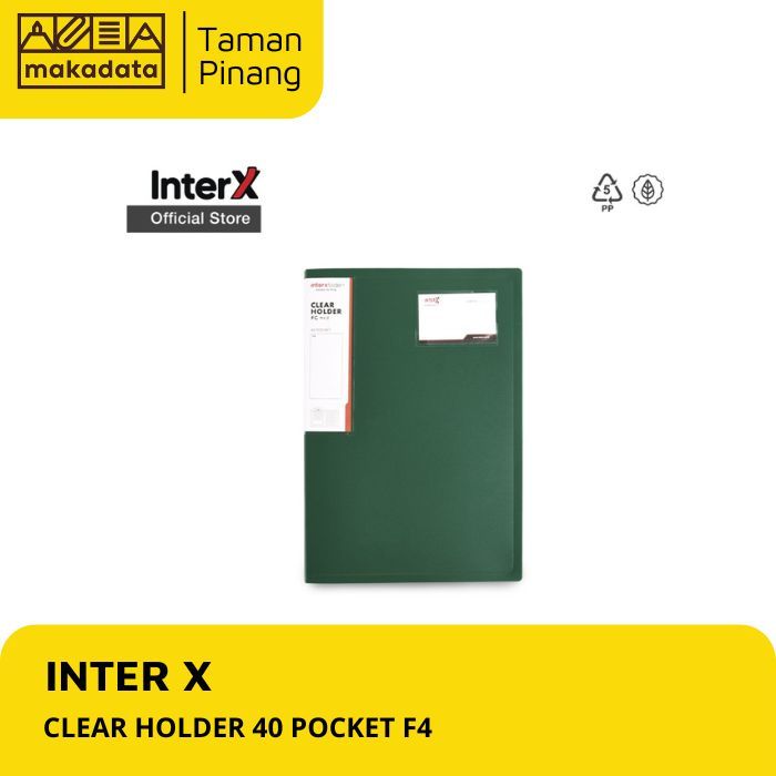 Jual CLEAR HOLDER 40 POCKET INTER-X F4 (1 PCS) | Shopee Indonesia