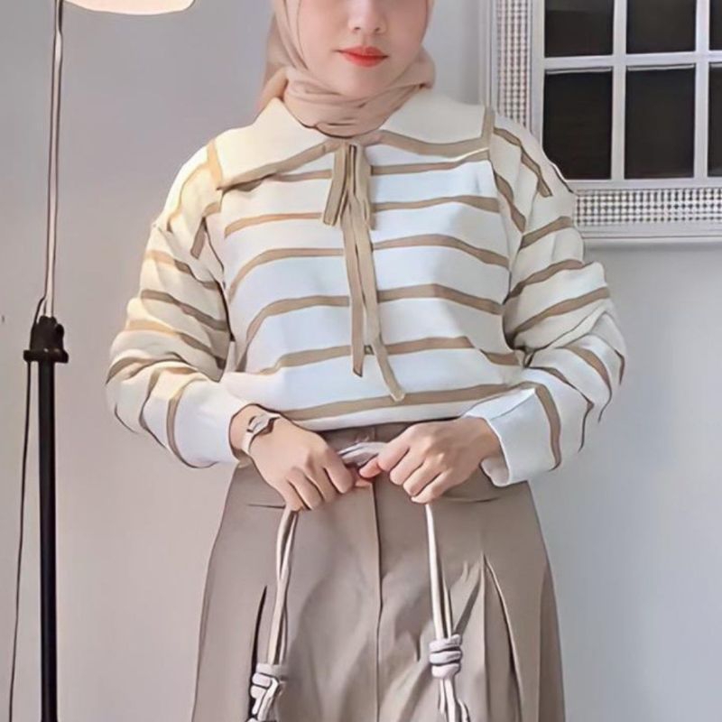 Jual SWEATER RAJUT POLO PITA MOTIF BLASTER | Shopee Indonesia