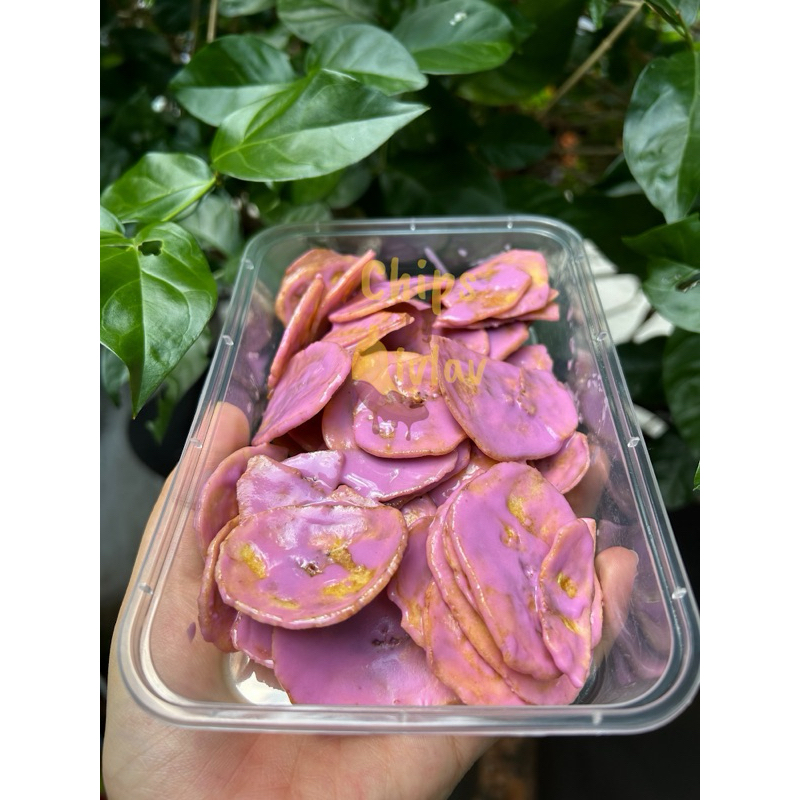 Jual KERIPIK PISANG COKLAT LUMER varian taro | Shopee Indonesia