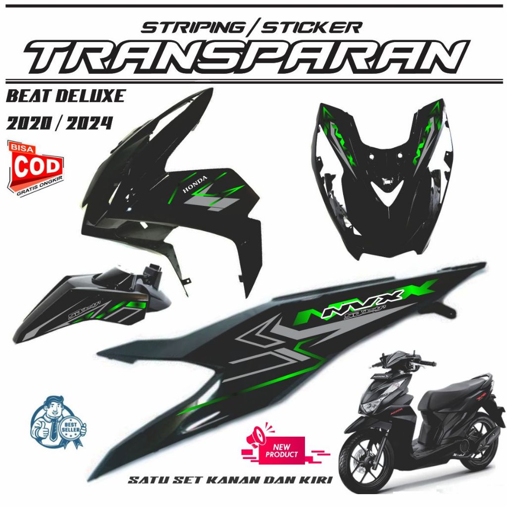 Jual Stiker Striping Transparan Beat Deluxe Speciale NVX Candy Konsep ...