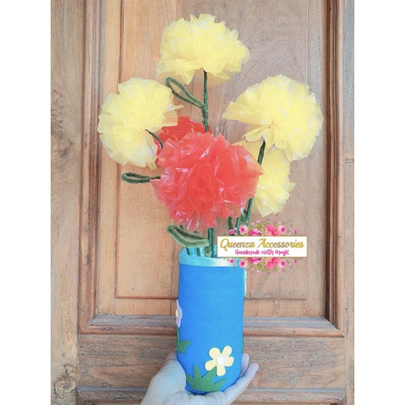 Jual Hiasan Bunga Kresek/Prakarya Sekolah/Bunga Daur Ulang/Bunga ...