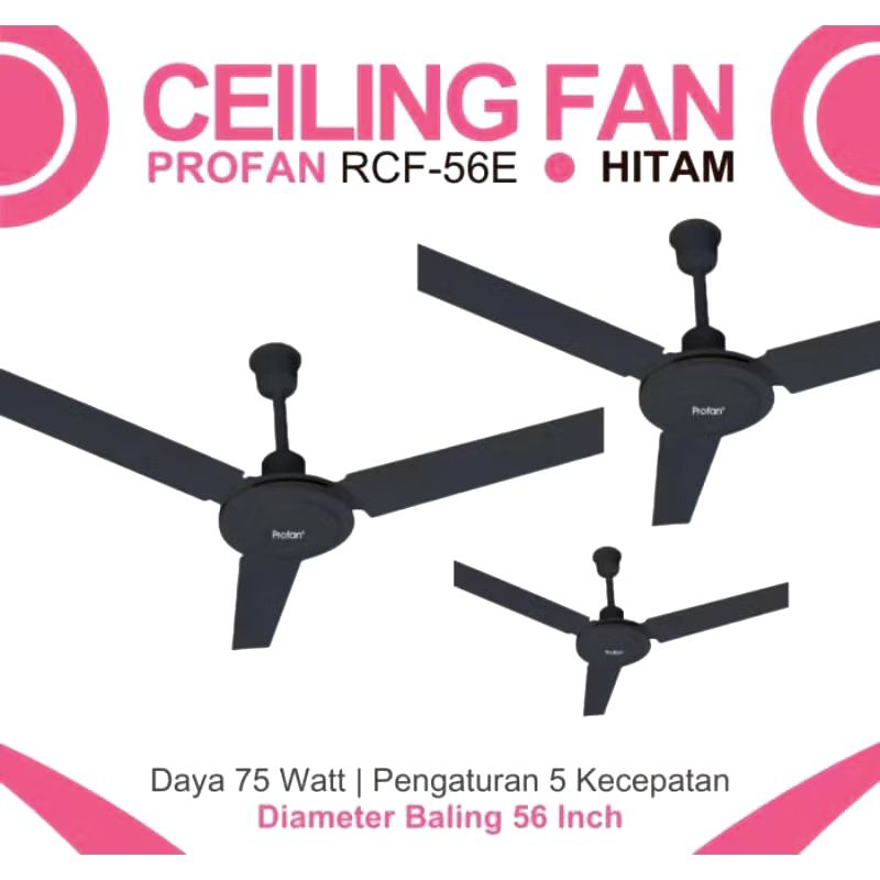 Jual Kipas Angin Plafon Gantung 56inch Profan RCF-56E / Ceiling Fan 56 ...