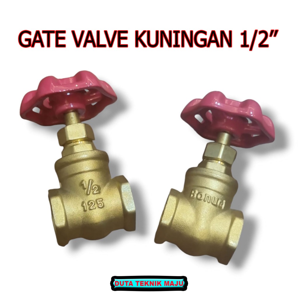 Jual GATE VALVE BRASS 1/2 INCH - STOP KRAN AIR KUNINGAN 1/2'' | Shopee Indonesia