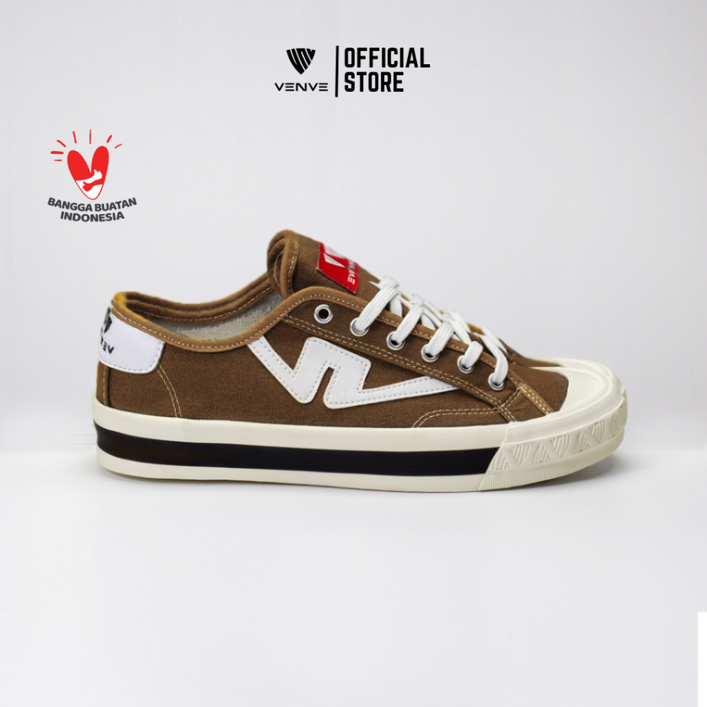 Jual VENVE Precious Sepatu Sneakers Pria Wanita Casual Coklat | Shopee ...
