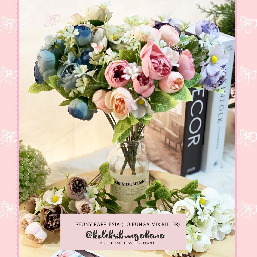 Jual bunga hias peony rafflesia artificial buket flower bouquet ...