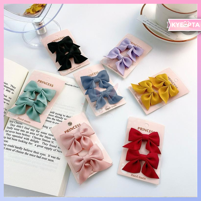 Jual KYEOPTA Jepit Rambut Pita Kecil Sepasang Bahan Kain Gaya Fashion ...