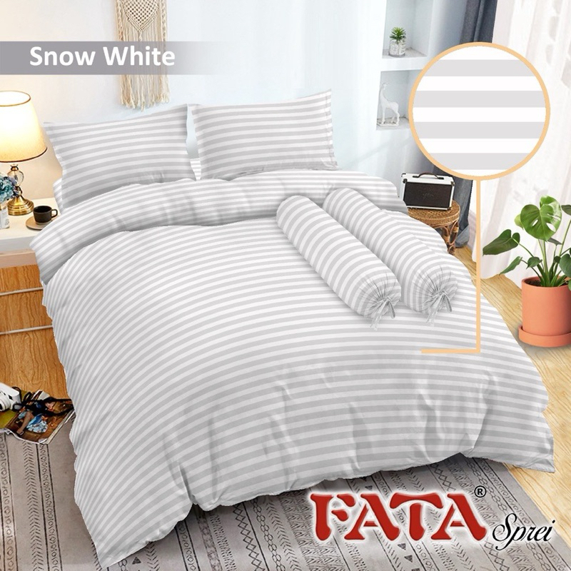 Jual FATA - Bed Cover Set Jacquard Emboss Snow White Single Size ...
