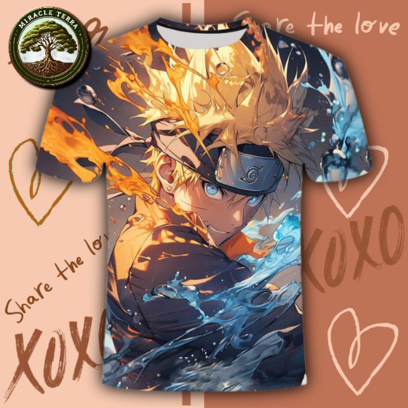 Jual Baju kaos stretch anime - manga - kartun - animasi full print 3d ...