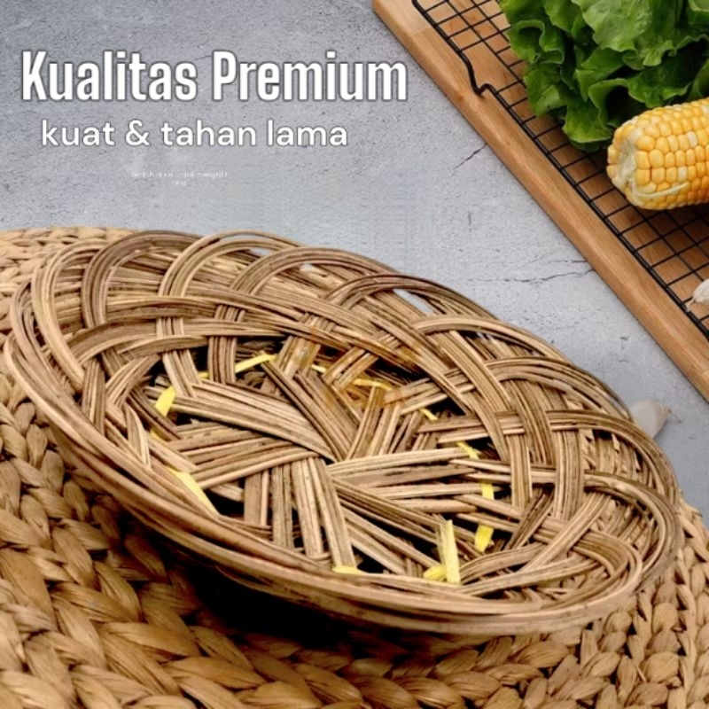 Jual Piring Lidi Anyaman Bambu Piring Rotan Prasmanan | Shopee Indonesia