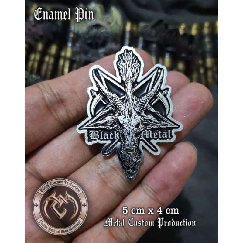 Jual Enamel Pin Badge Metal Black Metal Goat / Pin Badge / Pin Metal ...