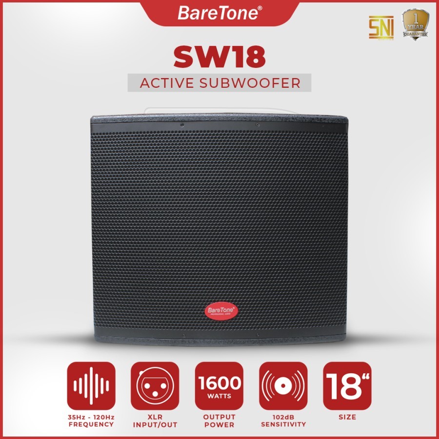 Jual Subwoofer Speaker Aktif BareTone SW18 Type 18 Inch | Shopee Indonesia