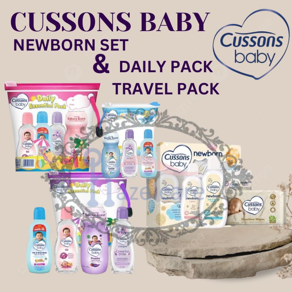Jual Cussons Baby Newborn Gift Set / Travel / Daily essential Pack 3in1 ...