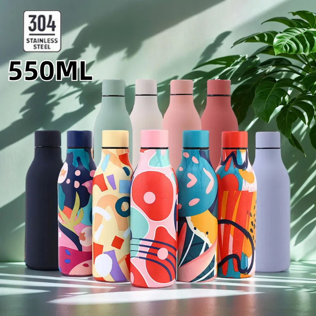 Jual 550ml Termos Baja Tahan Karat Botol Termos Air Panas Portable Estetika Warna-warni dengan ...