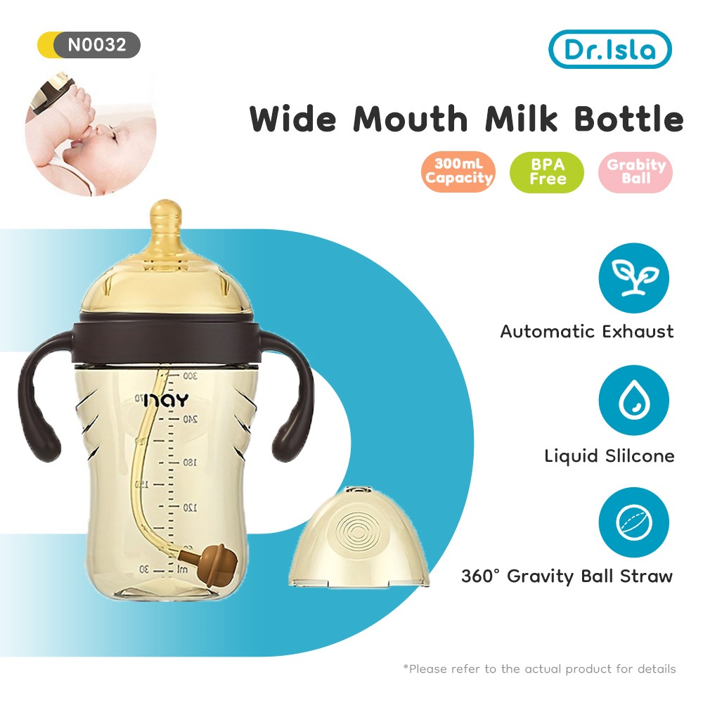 Jual Dr.isla Dot Bayi Botol Susu PPSU Bahan 300Ml Botol Minum Bayi BPA Free Botol Bayi Newborn ...