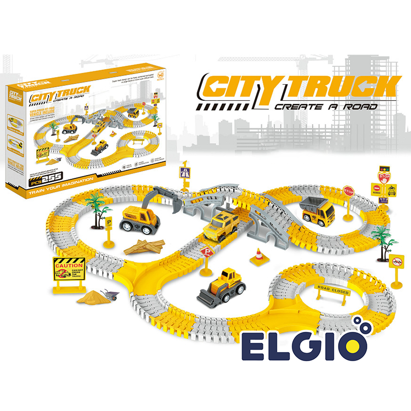 Jual Mainan Track Mobil 255PCS CITY TRUCK Create a Road Trek Railway ...