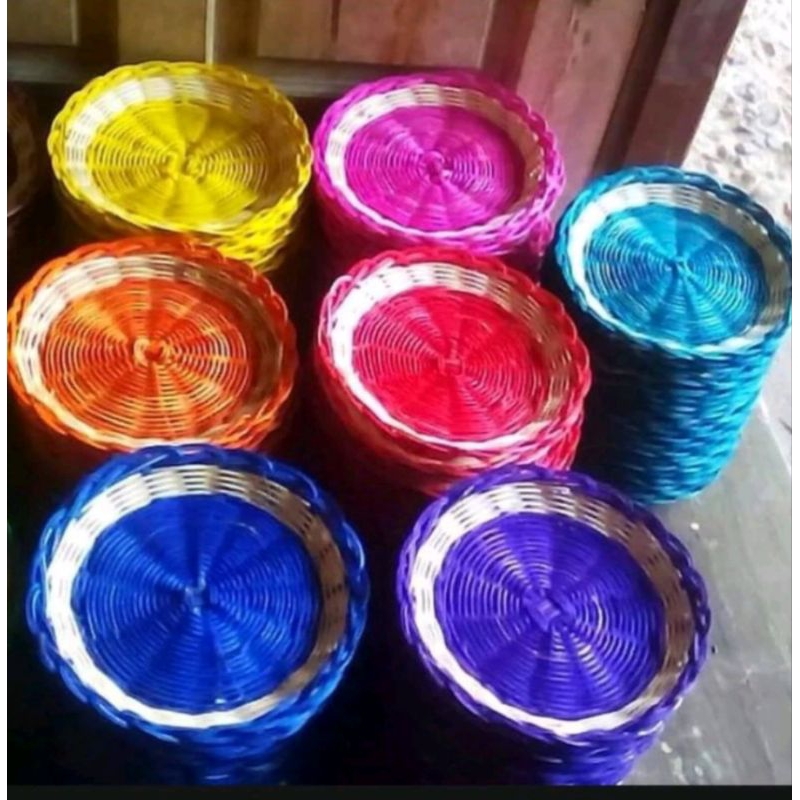 Jual PIRING ROTAN WARNA 23CM / PIRING ANYAMAN ROTAN | Shopee Indonesia