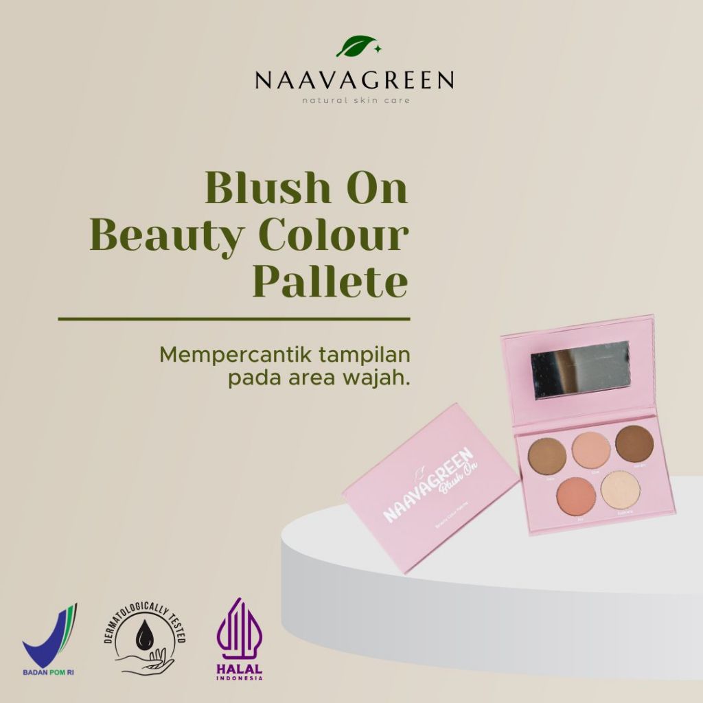 Jual NAAVAGREEN Blush On Beauty Color Palette | Shopee Indonesia