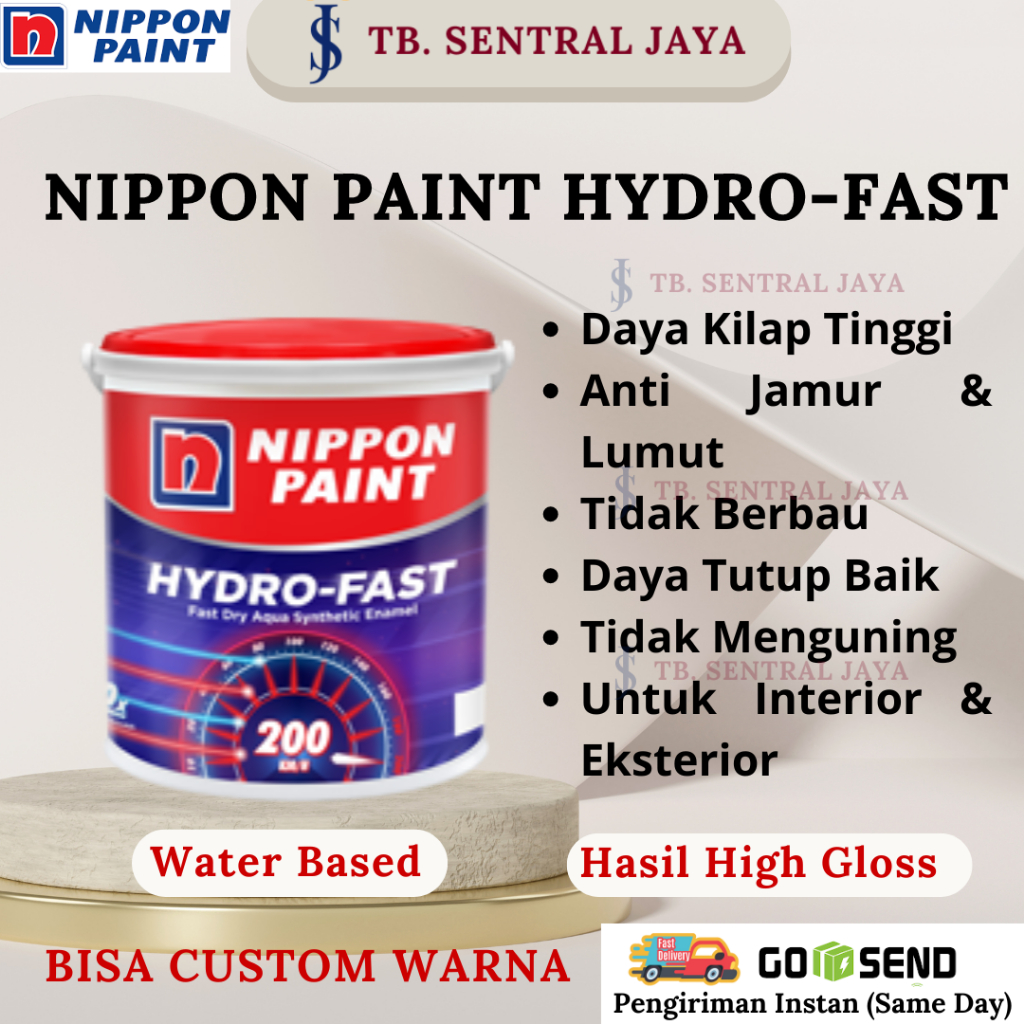 Jual Hydro-Fast 2,5L Nippon Paint Cat Kayu & Besi/Cat Tembok Water ...