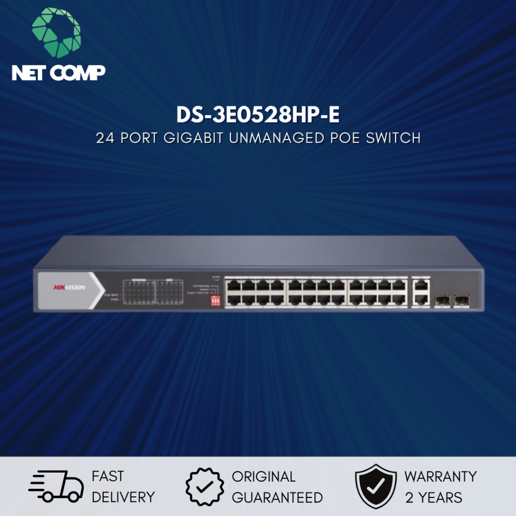 Jual HIKVISION DS-3E0528HP-E 24 Port Gigabit Unmanaged POE Switch | Shopee Indonesia