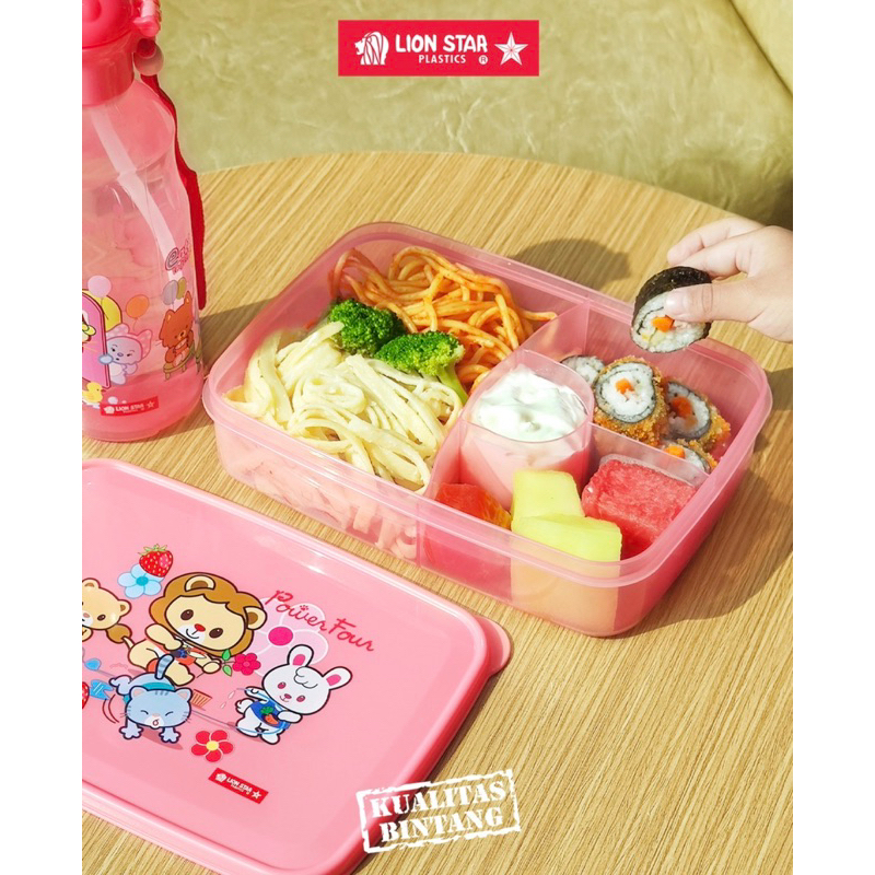 Jual lunch box lion star bc-29/kotak makan lion star sekat 4/ompreng ...