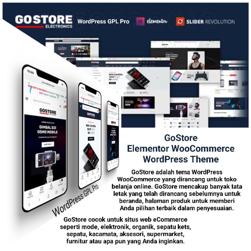 Jual GoStore - Elementor WooCommerce WordPress Theme | Shopee Indonesia