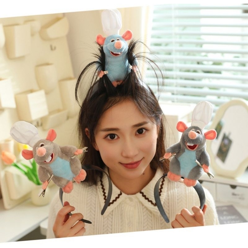 Jual Bando Tikus Koki Ratatouille Bandana Douyin Bando Jepit Rambut ...