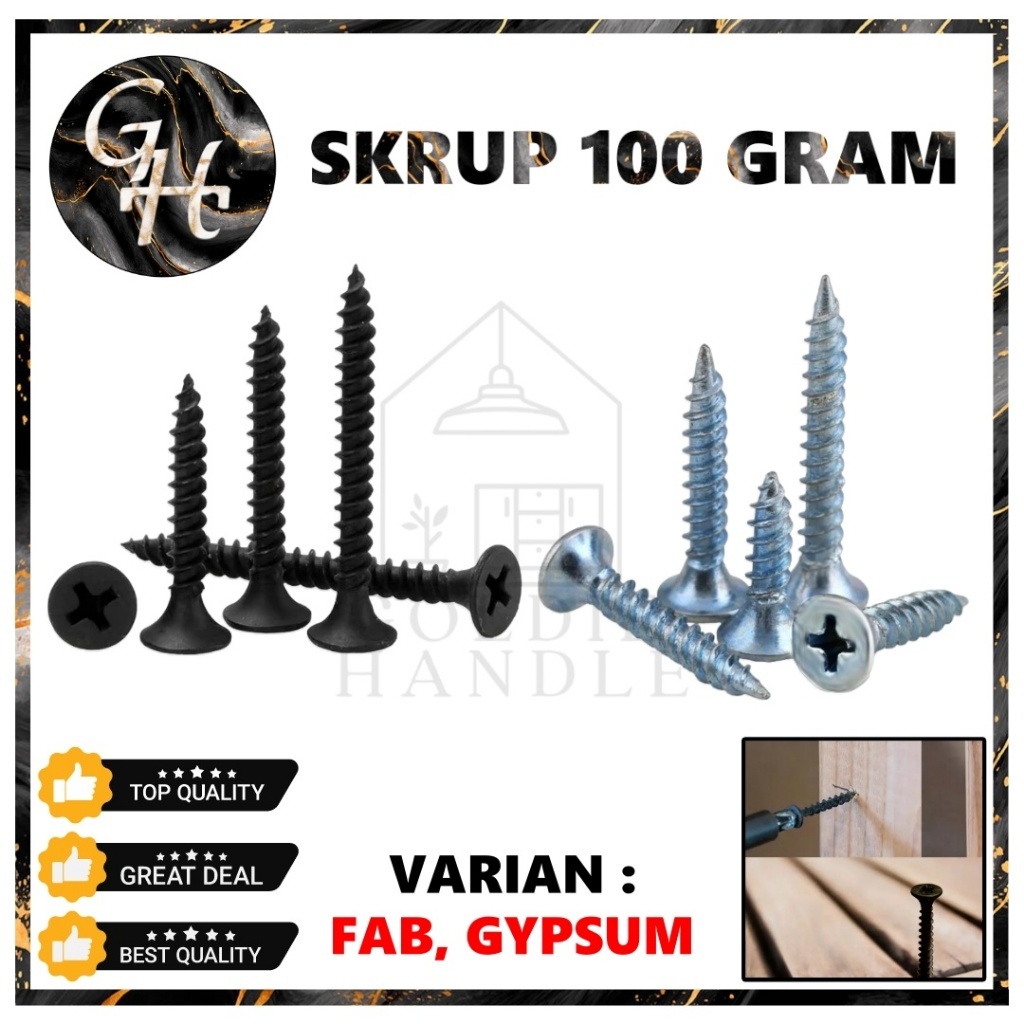 Jual Sekrup Skrup GYPSUM Sekrup Gypsum Harden screw (100 gram) sekrup | Shopee Indonesia